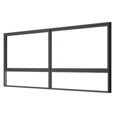 China Double Tempered Glass Aluminum Sliding Windows For Sale Thermal Break for sale