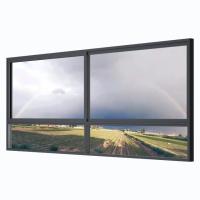 China Large Lighting Area Windproof Aluminium Thermal Insulation Windows Heavy Duty for sale