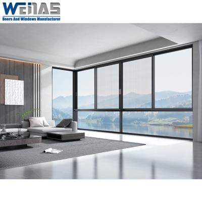 China Anti Mosquito Screen Commercial Aluminum Sliding Windows With Multiple Opening Methods for sale