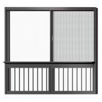 China Six Track Aluminum Sliding Windows With Mosquito Net Screen Thermal Insulation for sale