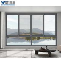 China Six Track Aluminum Sliding Windows With Mosquito Net Screen Thermal Insulation for sale