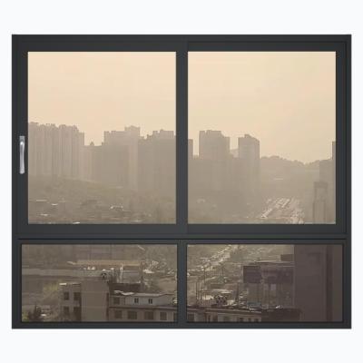 China Airtight 6063-T5 Aluminium Glass Sliding Window Thermal Insulated Lateral Pressing for sale