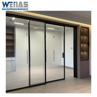 China Interior Ultra Narrow Room Partition Sliding Doors Durable Aluminium Alloy for sale