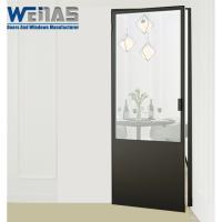 China Customized Slimline Frame Metal Casement Doors Bathroom Water Tightness Indoor for sale