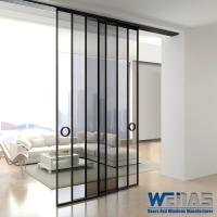 China Narrow Frame Silent Interior Sliding Partition Doors Elegant Perfect System for sale