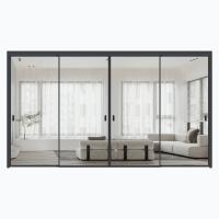 China Narrow Frame Silent Interior Sliding Partition Doors Elegant Perfect System for sale