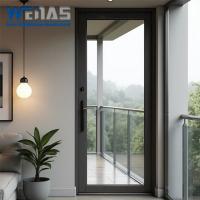 China Waterproof Aluminium Casement Doors Double Layer Tempered Glass Casement Doors for sale