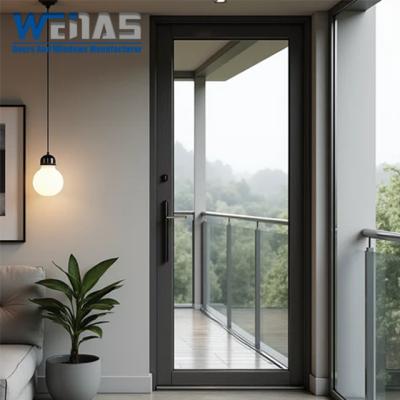 China Waterproof Aluminium Casement Doors Double Layer Tempered Glass Casement Doors for sale