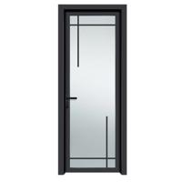 China Heavy Duty Double Glass Front Aluminum Swing Door Sound Insulated for sale