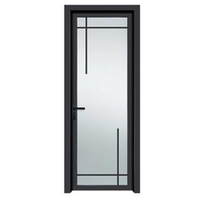 China Heavy Duty Double Glass Front Aluminum Swing Door Sound Insulated for sale