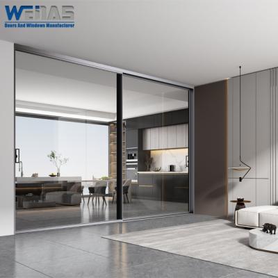 China Sound Insulation Ultra Narrow Aluminum Sliding Doors For Villas Patio for sale