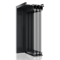 China Interior Narrow Slim Frame Bedroom Partition Sliding Door Single Glass Full View Aluminum Sliding Door for sale