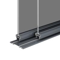 China Decorating Internal Partition Sliding Doors 6063-T5 Silent Operation Single Glass for sale