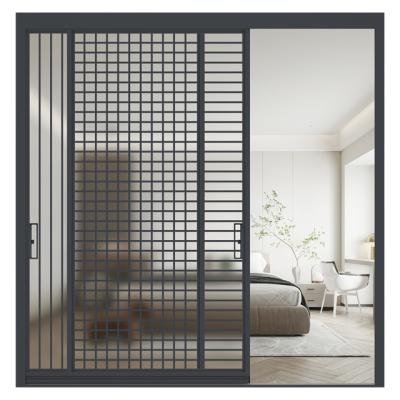 China Decorating Internal Partition Sliding Doors 6063-T5 Silent Operation Single Glass for sale