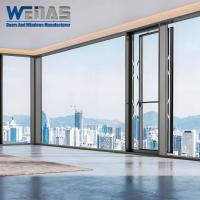 China Large Area Glass Push Open Horizontally Aluminium Casement Windows 1.8mm Profile for sale