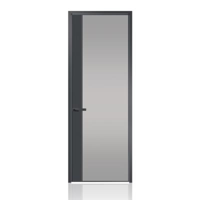 China Ultra Slim Panel Frame Edge Versatile Aluminium Interior Swing Door 6063-T5 for sale