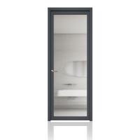 China Airtight Interior Aluminium Glass Bathroom Door Heavy Duty Double Glass for sale