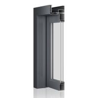 China Heat Insulation Heavy Duty Casement Window Door With Fluted Glass for sale