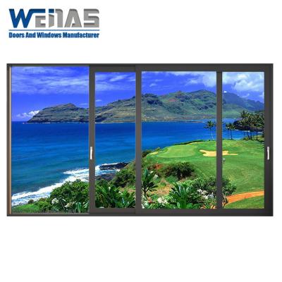 China Explosion Proof Heat Insulation Glazing Outside Heavy Duty Aluminium Sliding Doors for sale