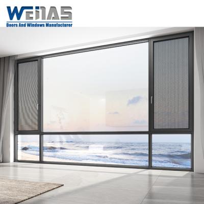 China Aluminum Alloy Casement Windows Windproof For Balcony Patio Villa Hotel for sale