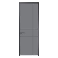 China Simple Structure Waterproof Washroom Aluminium Door With Customized Art Glass 8mm for sale