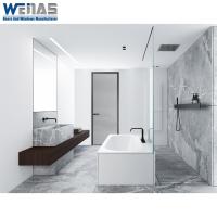 China Ultra Narrow Frame Aluminium Interior Casement Doors for Bathroom Toilet for sale