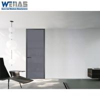China Slim Frame Interior Casement Aluminum Toilet Door For Kitchen Bedroom for sale