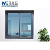 China Energy Efficiency Hurricane Impact Black Aluminium Sliding Windows Single Glass for sale