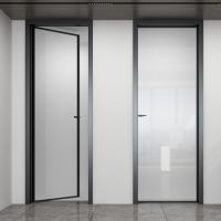 China Minimalist Design Slim Frame Alloy Aluminum Casement Door For Bedroom Or Kitchen for sale