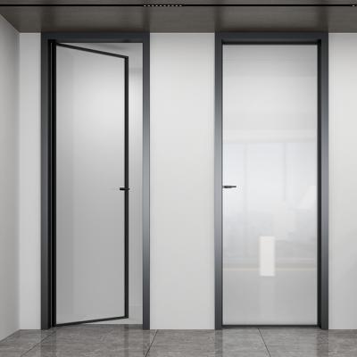 China Minimalist Design Slim Frame Alloy Aluminum Casement Door For Bedroom Or Kitchen for sale
