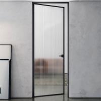 China Minimalist Design Slim Frame Alloy Aluminum Casement Door For Bedroom Or Kitchen for sale