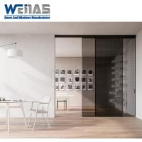 China Top Rail Narrow Frame Room Partition Sliding Doors Soundproof And Heat Insulating for sale