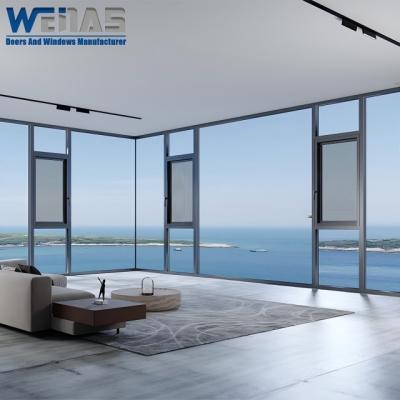 China Energy Saving Aluminium Thermal Insulation Windows With Mosquito Net for sale