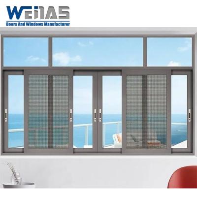 China Weatherproofing Insulating 3mm Aluminium Sliding Windows For Balcony for sale
