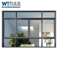 China Silent Tracks Single Glass Aluminium Sliding Windows With Stainless Steel Screen Mesh for sale