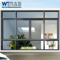 China Silent Tracks Single Glass Aluminium Sliding Windows With Stainless Steel Screen Mesh for sale