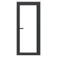 China Double Glass Front Aluminium Exterior Doors Thermal Insulated Frame 1.8mm for sale