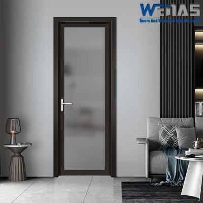 China Aluminum Waterproof Slim Frame Casement Doors Washroom Bathroom Kitchen for sale