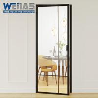 China Heat Insulation Heavy Duty Casement Window Door With Fluted Glass for sale