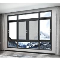 China Soundproof Double Glazed Aluminum Horizontal Sliding Windows 1.8mm Profile for sale