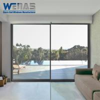 China Interior Narrow Slim Frame Bedroom Partition Sliding Door Single Glass Full View Aluminum Sliding Door for sale