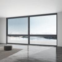 China 6063-T5 Aluminium Sliding Sash Windows Six - Track Broken Bridge Large Field Of Vision for sale
