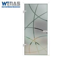 China Ultra Slim Double Aluminium And Glass Swing Doors With Tempered Glass For Kitchen Or Bathroom for sale