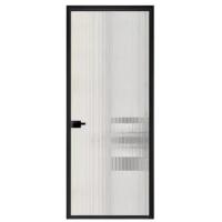 China Ultra Narrow Frame Aluminium Interior Casement Doors for Bathroom Toilet for sale