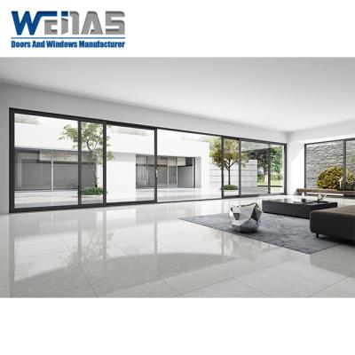 China Double Clear Glass Aluminum Thermal Break Heavy Duty Lift Sliding Doors for sale