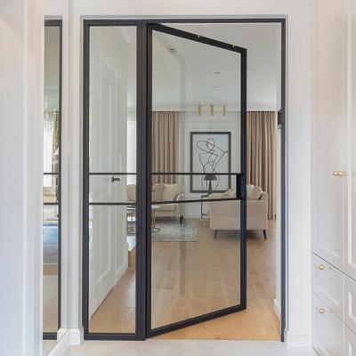 China Front Aluminum External Doors With Double Glass For Commercial Residential for sale