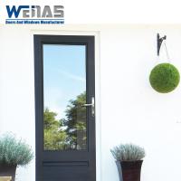 China Heavy Duty Interior Aluminium Bathroom Doors With Privacy Tempered Glass for sale