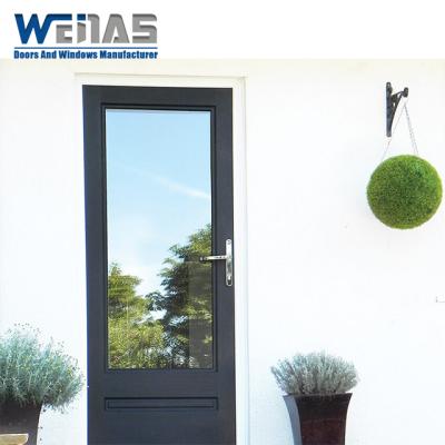 China Heavy Duty Interior Aluminium Bathroom Doors With Privacy Tempered Glass for sale