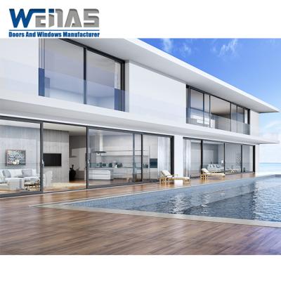 China Weather Resistant Aluminium House Front Doors Maximizing Space for sale