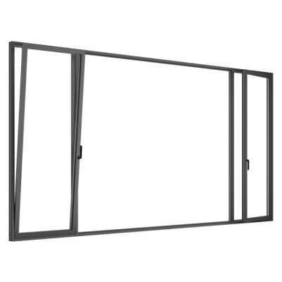 China Energy Saving Aluminum Tilt And Turn Windows With Large Area Glass For House for sale